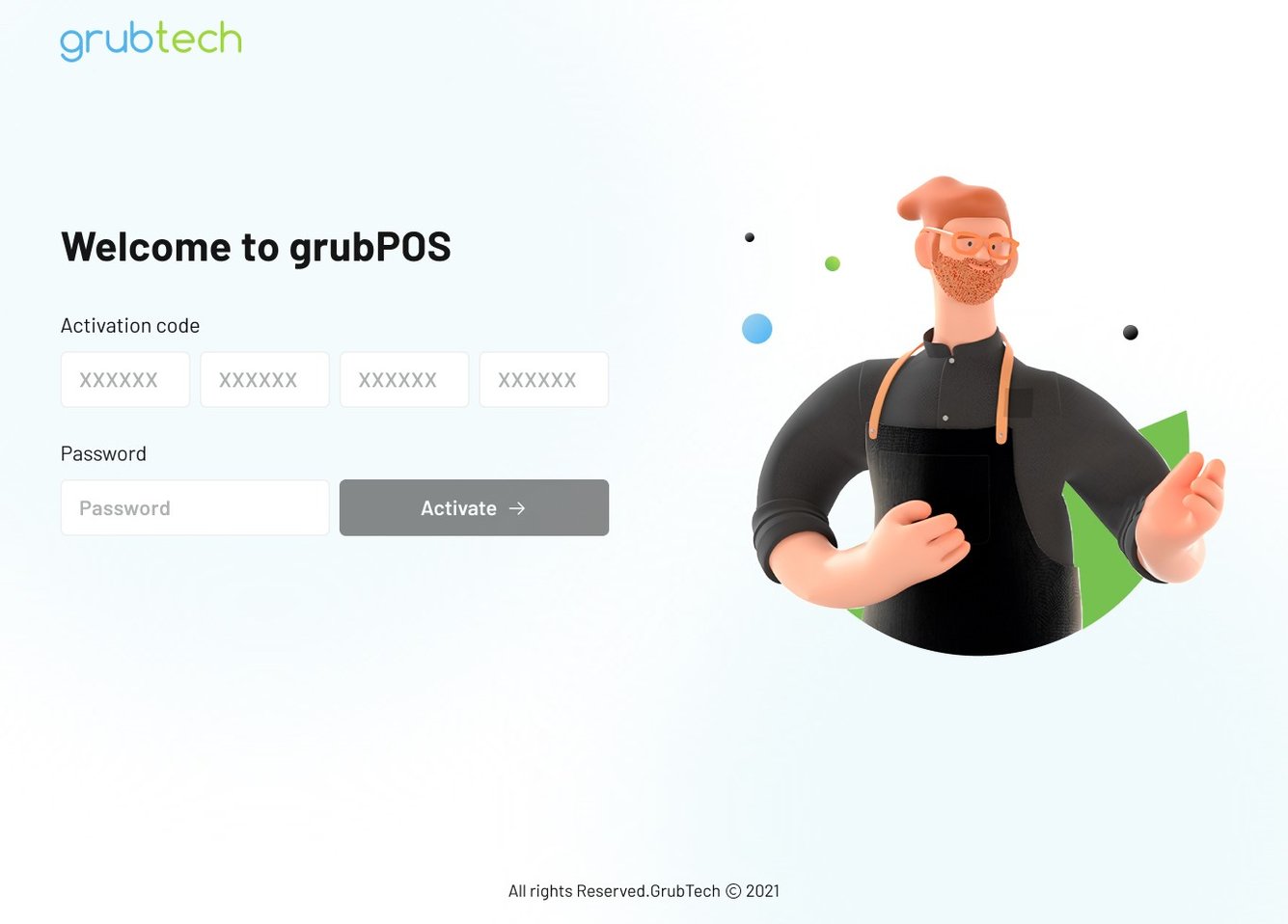 Log in to GrubPOS
