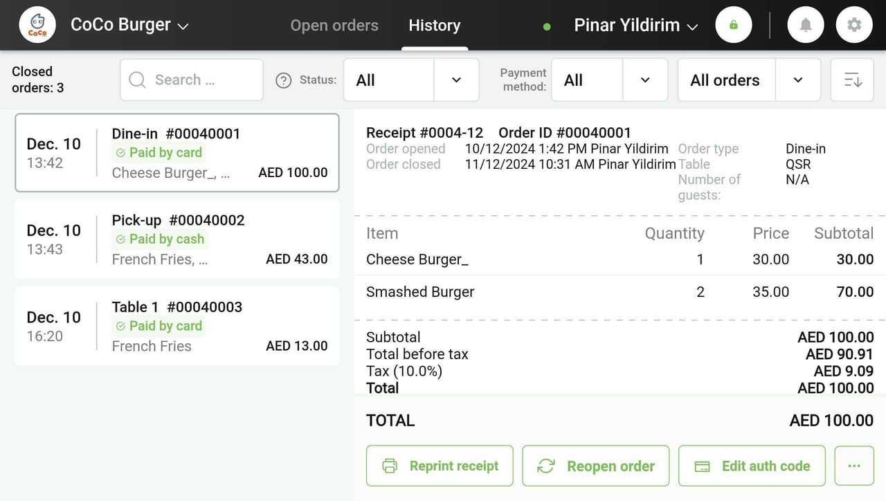 How to View order history