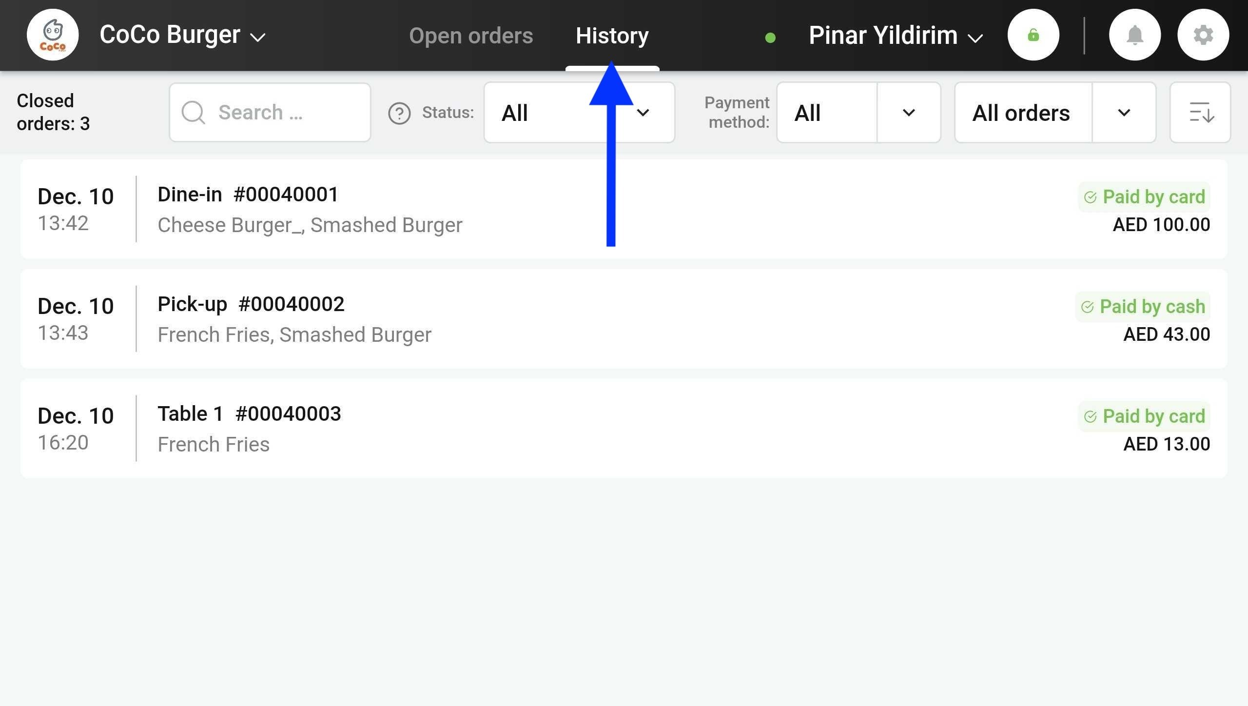 How to View order history