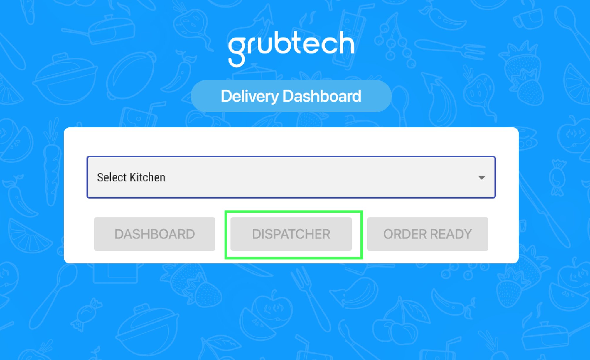 Log in to grubDispatcher