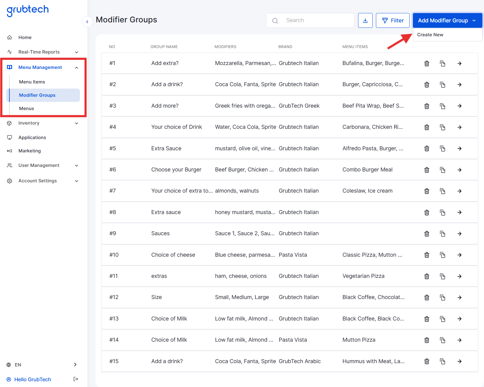Create a Modifier Group