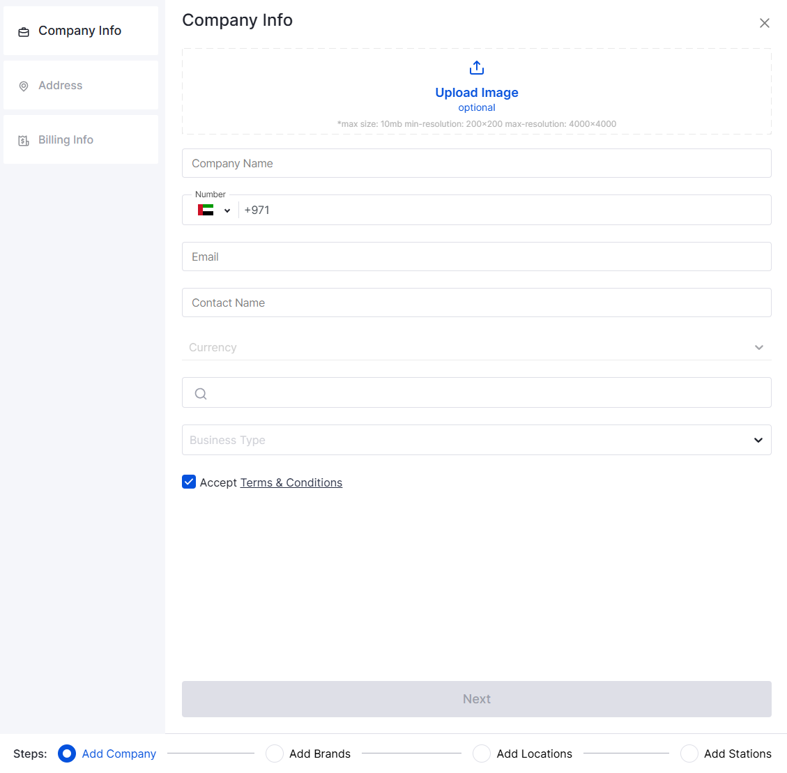 Account Settings in GrubCenter
