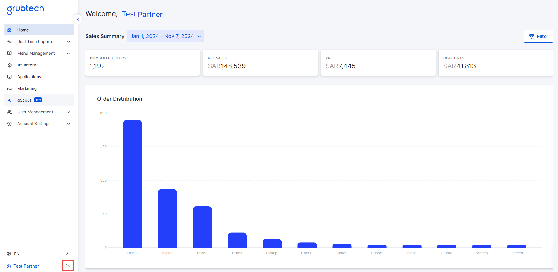 Log in and Log out from GrubCENTER