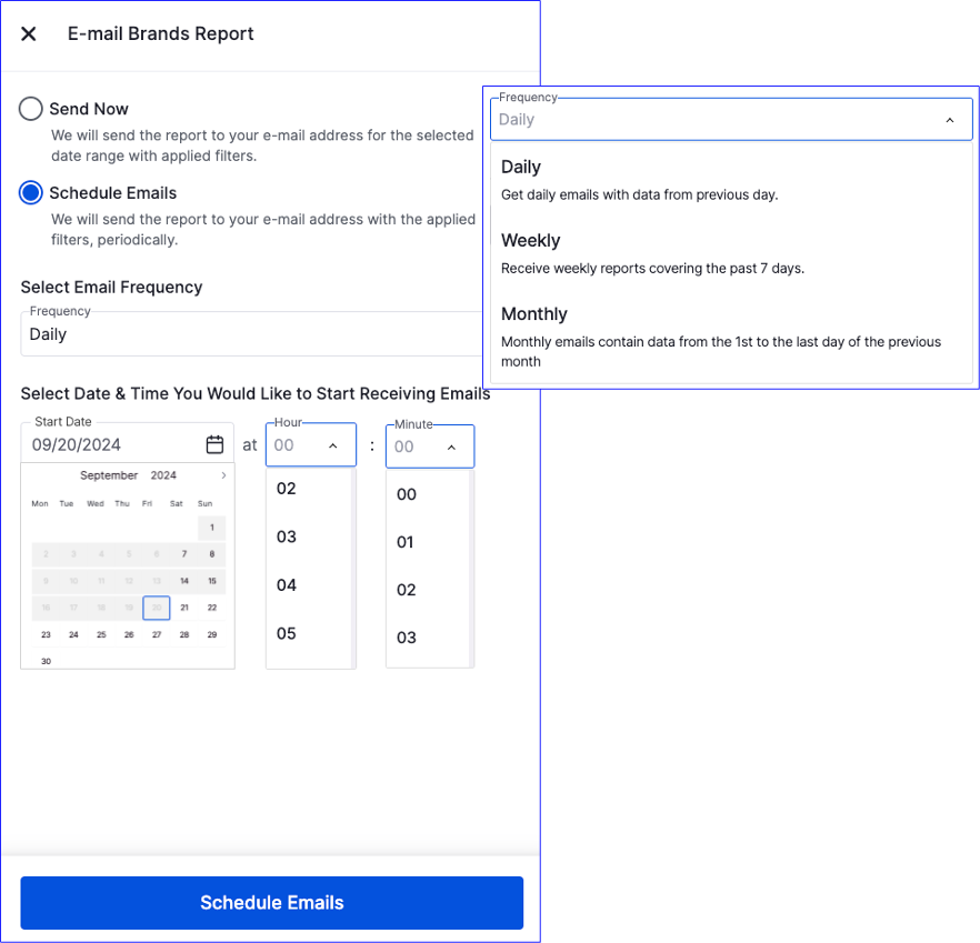 How to schedule recurring emails for Realtime reports?